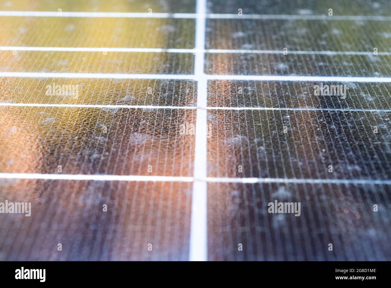 Solar panel on a houses roof close up to photovoltaic cells Stock Photo ...