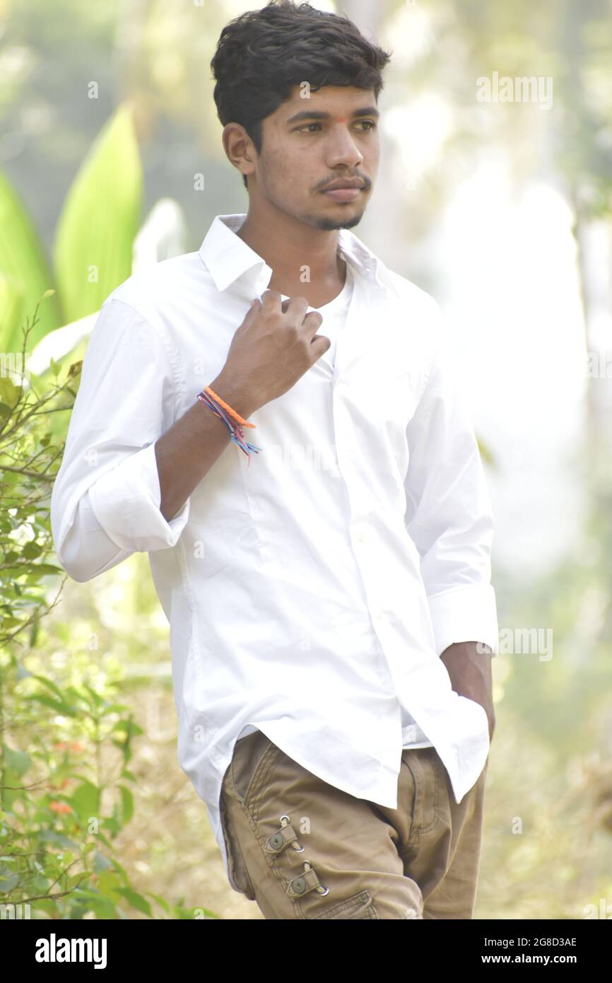 Handsome Man posing on outdoor. Men Model Stock Image. Young Man ...