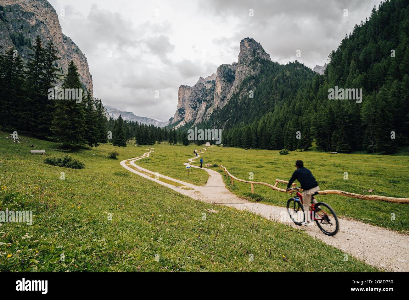 Vallunga or Langental valley in Dolomites, Italy Stock Photo - Alamy