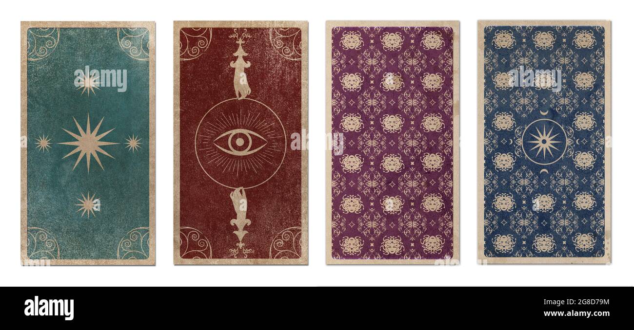 Pattern back of card tarot hi-res stock photography and images - Alamy