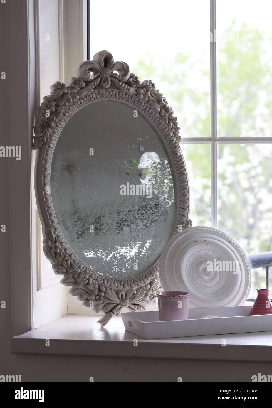 stylish window white interior details Stock Photo - Alamy