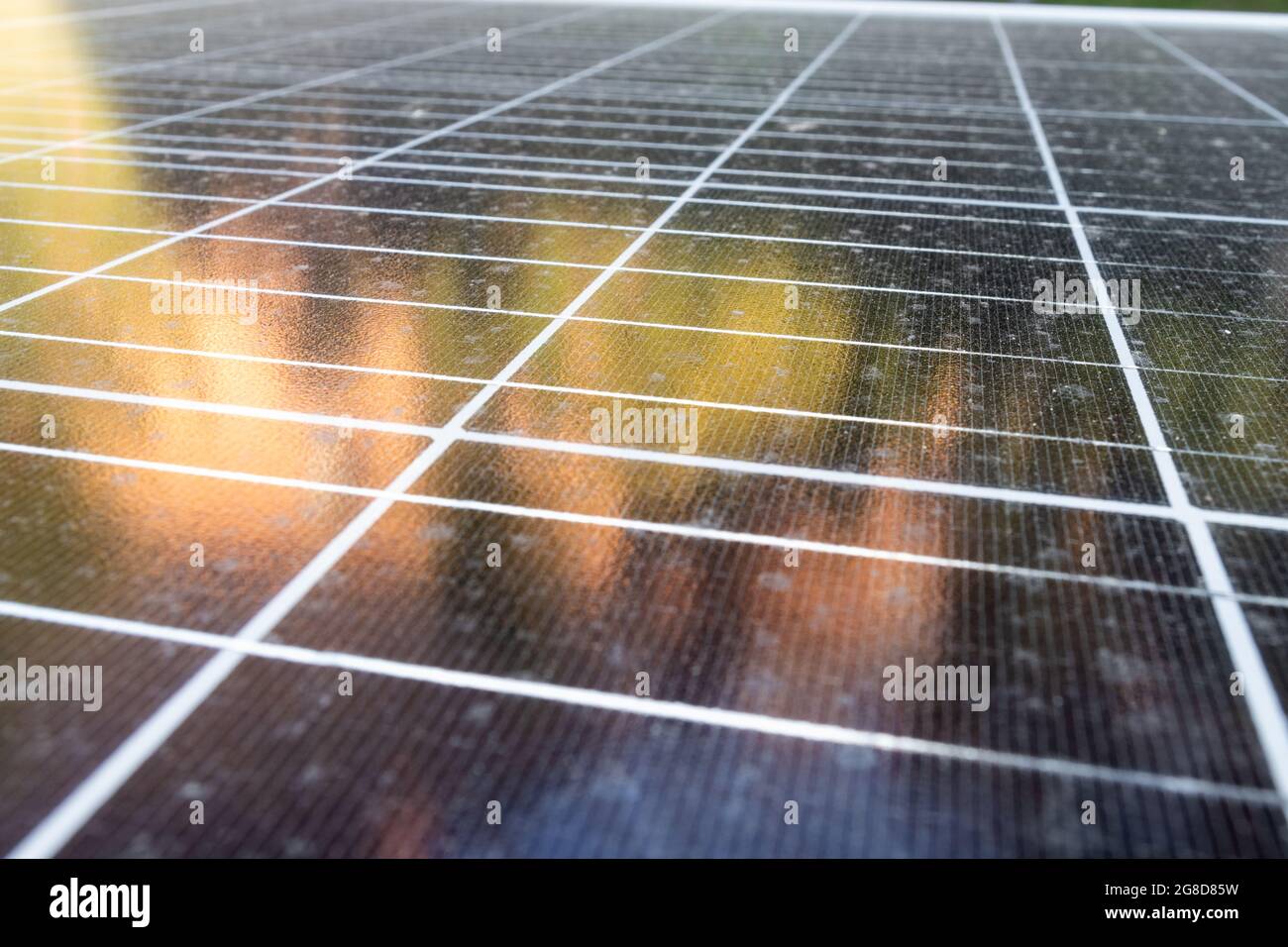 Photovoltaic cells with colorful light reflections Stock Photo - Alamy