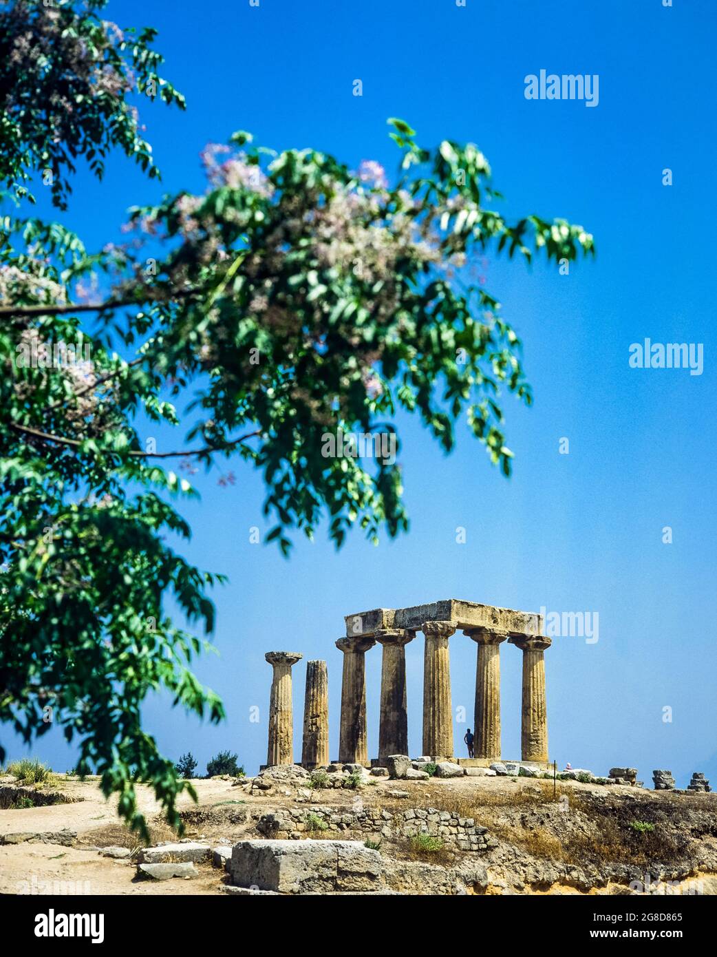 Temple of Apollo, Ancient Corinth, Corinthia, Peloponnese, Greece ...