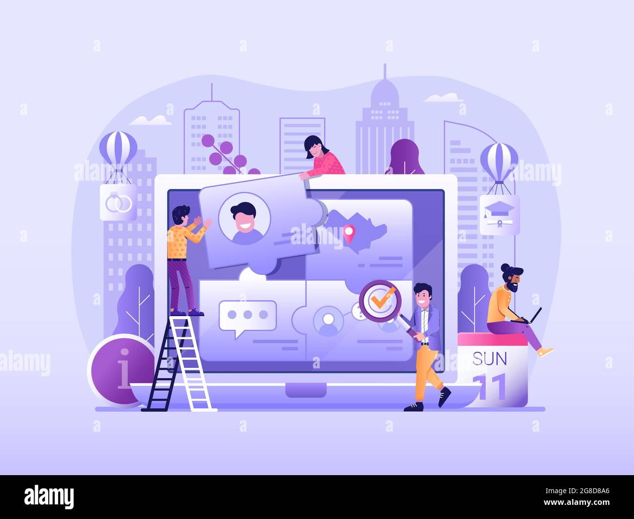 Customer Persona and User Behavior Concept Stock Vector Image & Art - Alamy