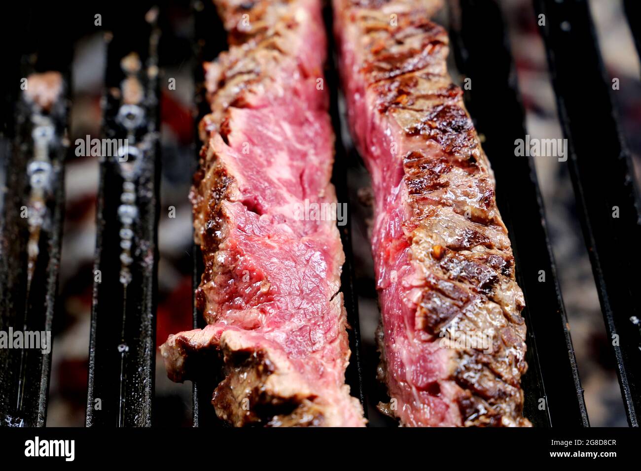 Fraldinha. Grilled BBQ Brazilian Steak Meat in Barbecue Stock Photo - Alamy