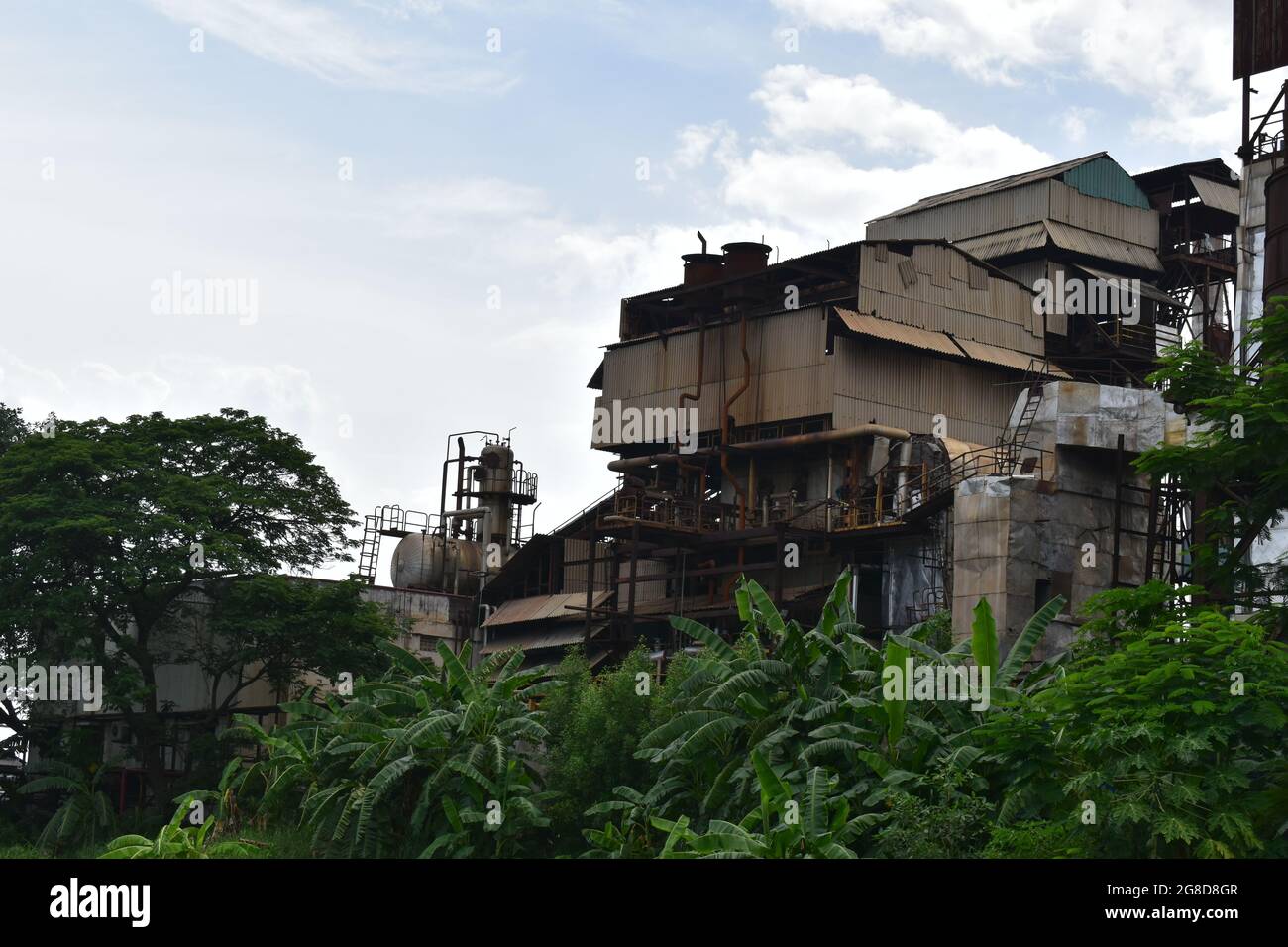 Back side View of Books Factory. Large Missions and Exterior view of ...