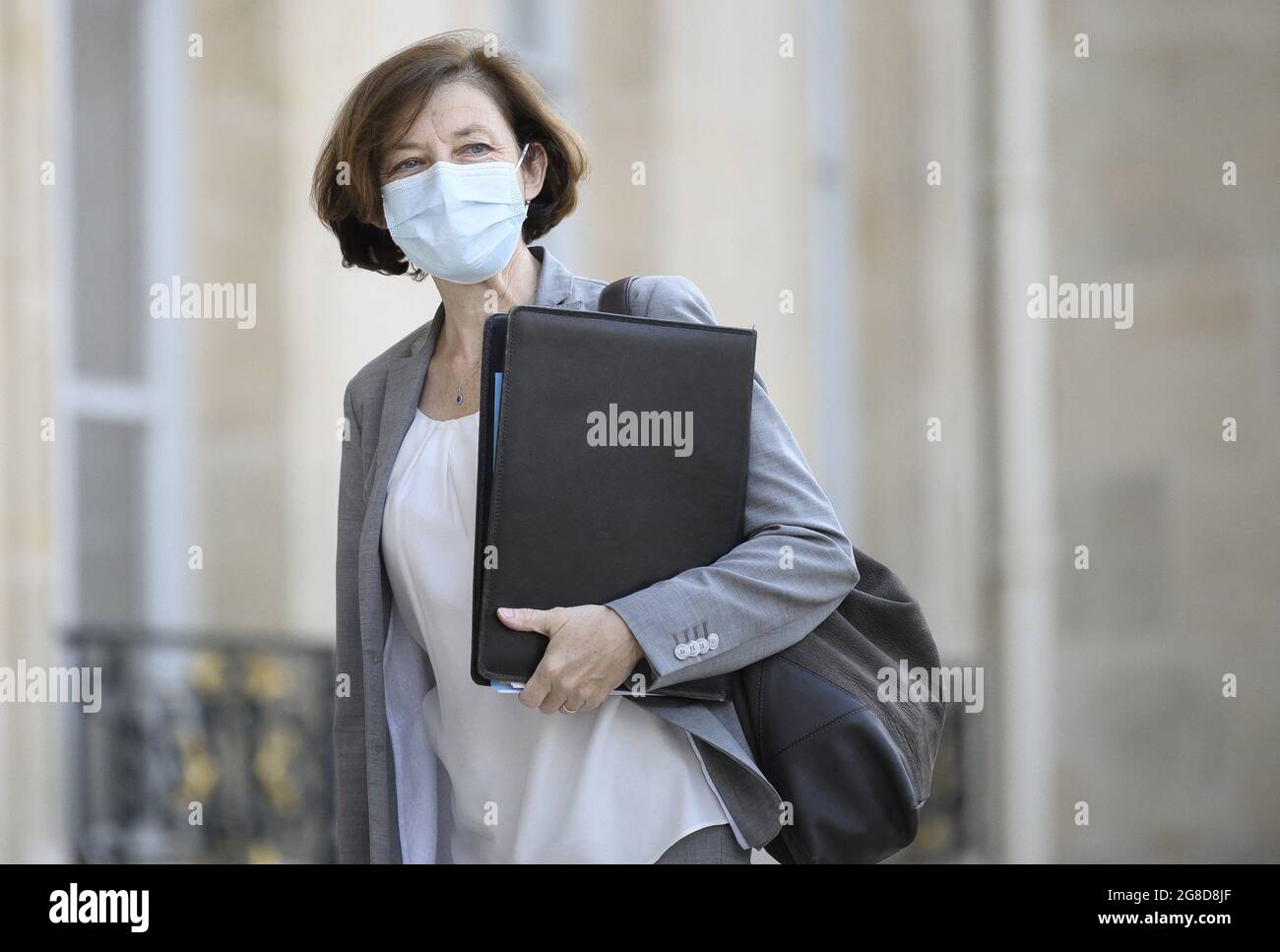 Florence Parly arrives at Elysee Palace in Paris, France, on July 19 ...
