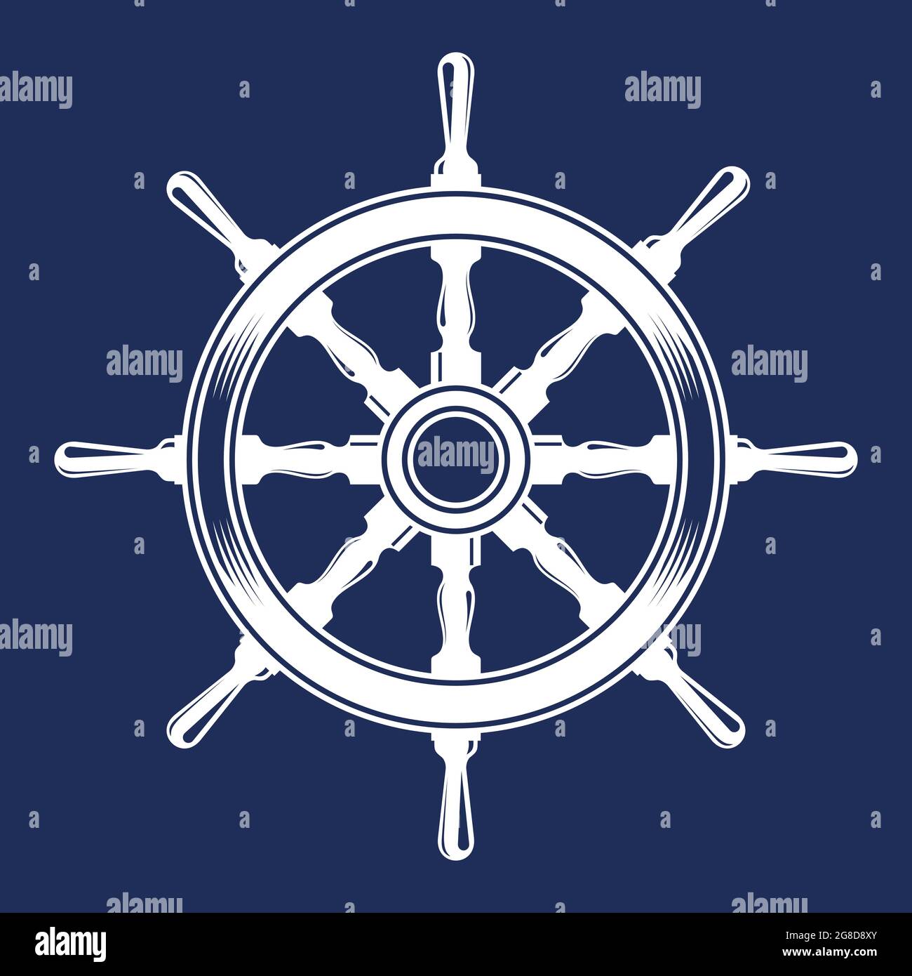 Ship Steering Wheel Vector