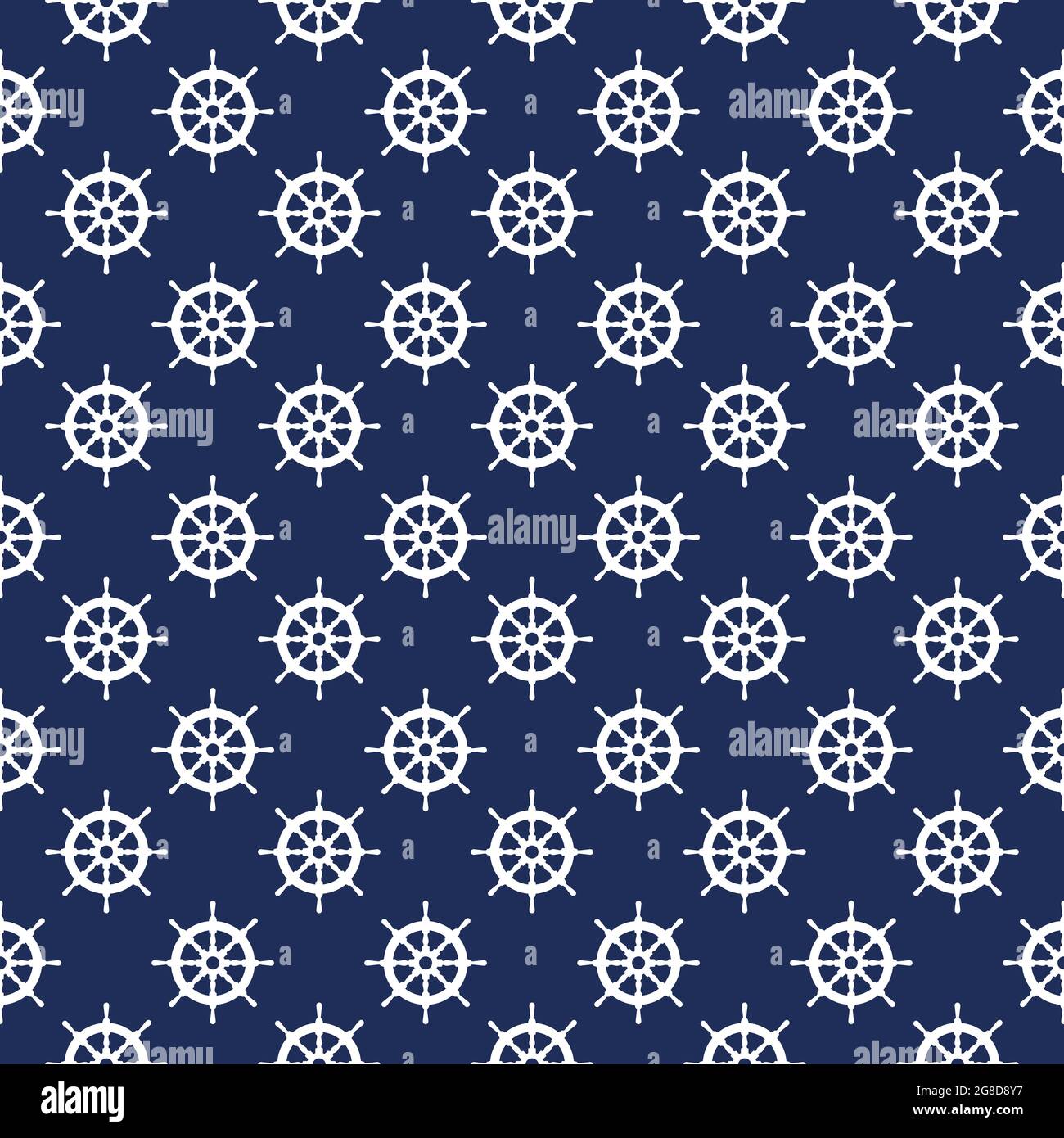 Seamless nautical pattern with steering wheels. Design element for ...