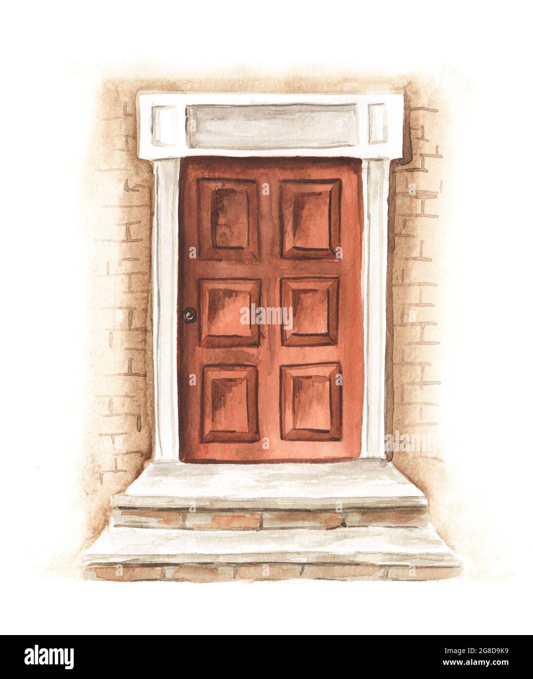 White classic wooden house entrance stairs Cut Out Stock Images ...