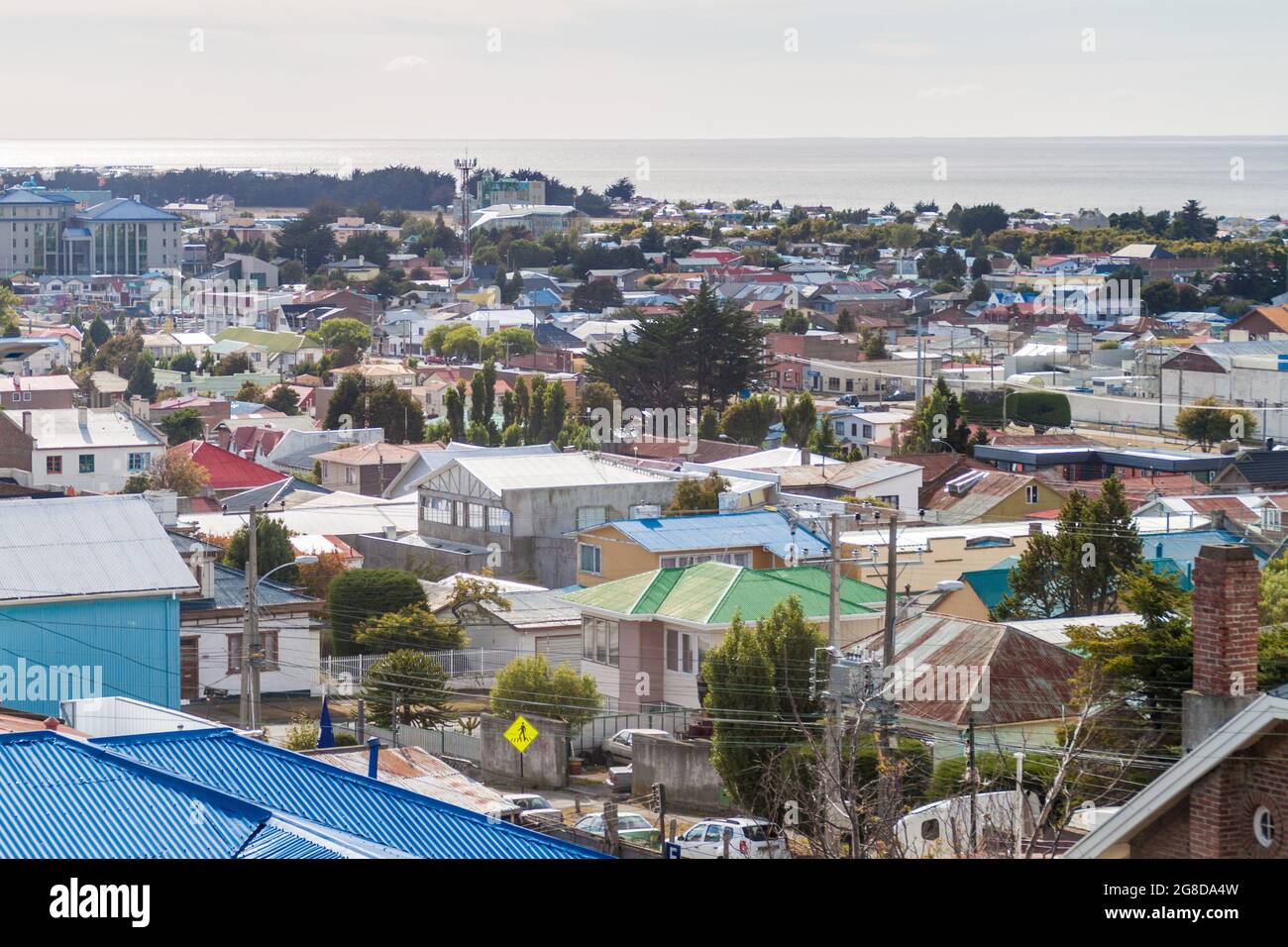 Aerial view of Punta Arenas, Chile Stock Photo - Alamy