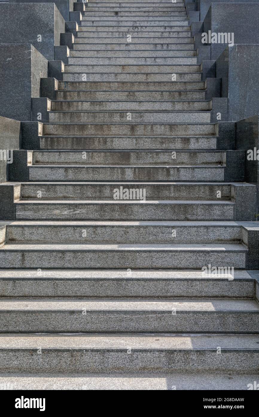 Black Granite Stairs to Monument at Top of Mountain Stock Photo - Alamy