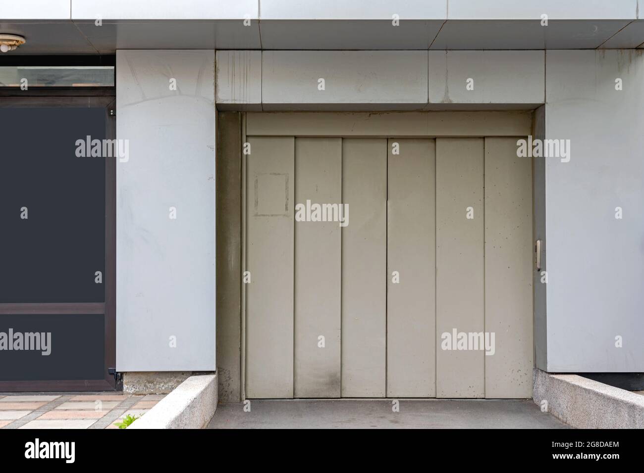 Elevator Lift Entrance to Underground Car Garage Parking Stock Photo ...