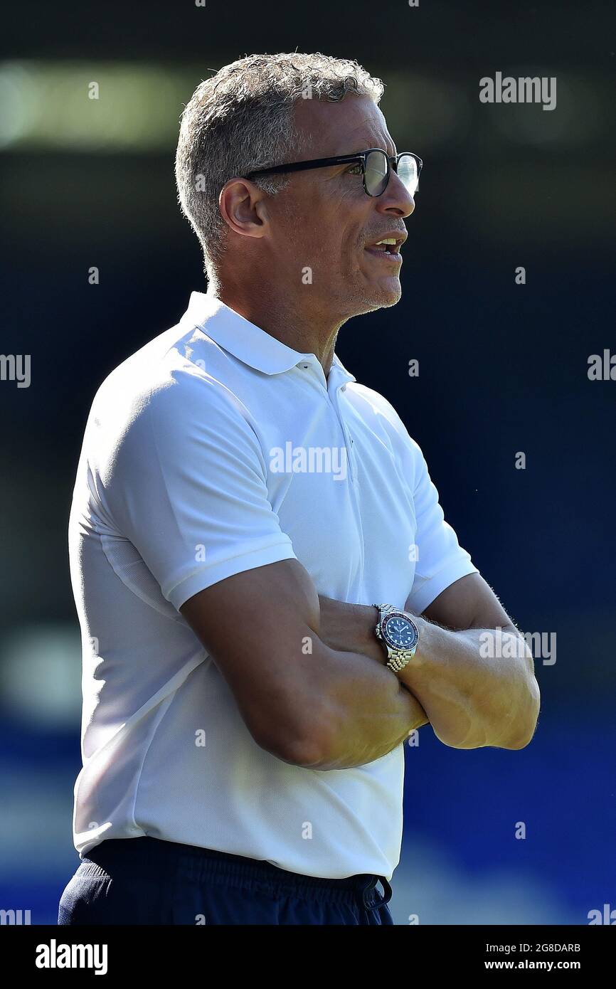 OLDHAM, UK. JULY 17TH Oldham manager Keith Curle during the Pre-season ...