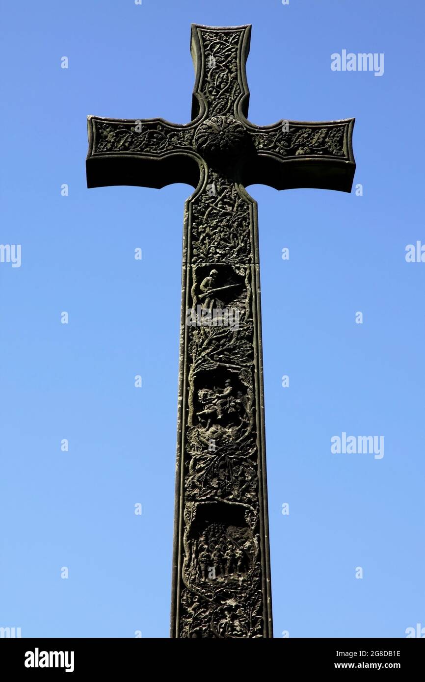 The Grade II listed Durham Light Infantry cross near Durham Cathedral ...