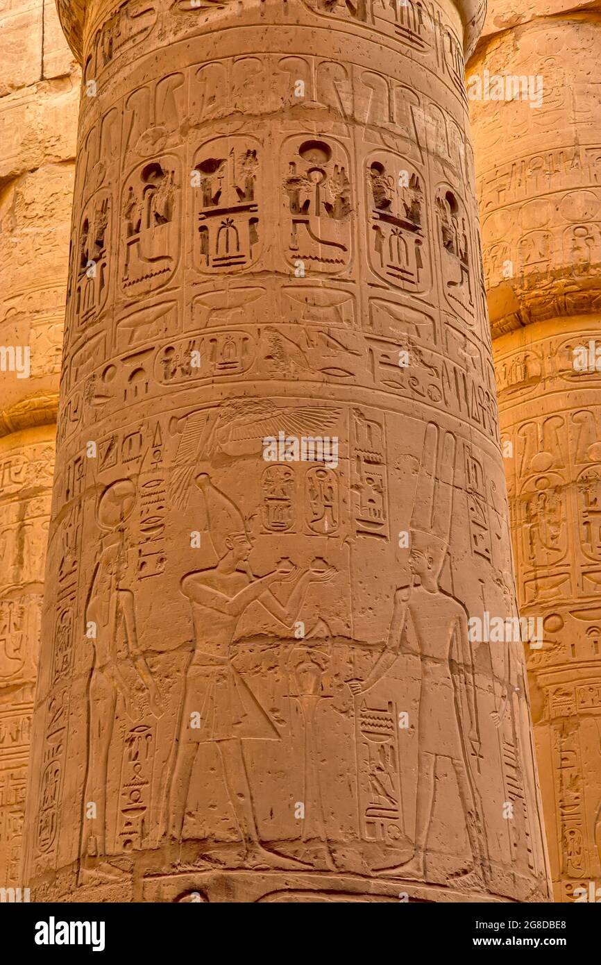 Great Hypostyle Hall in Karnak temple complex, Egypt Stock Photo - Alamy