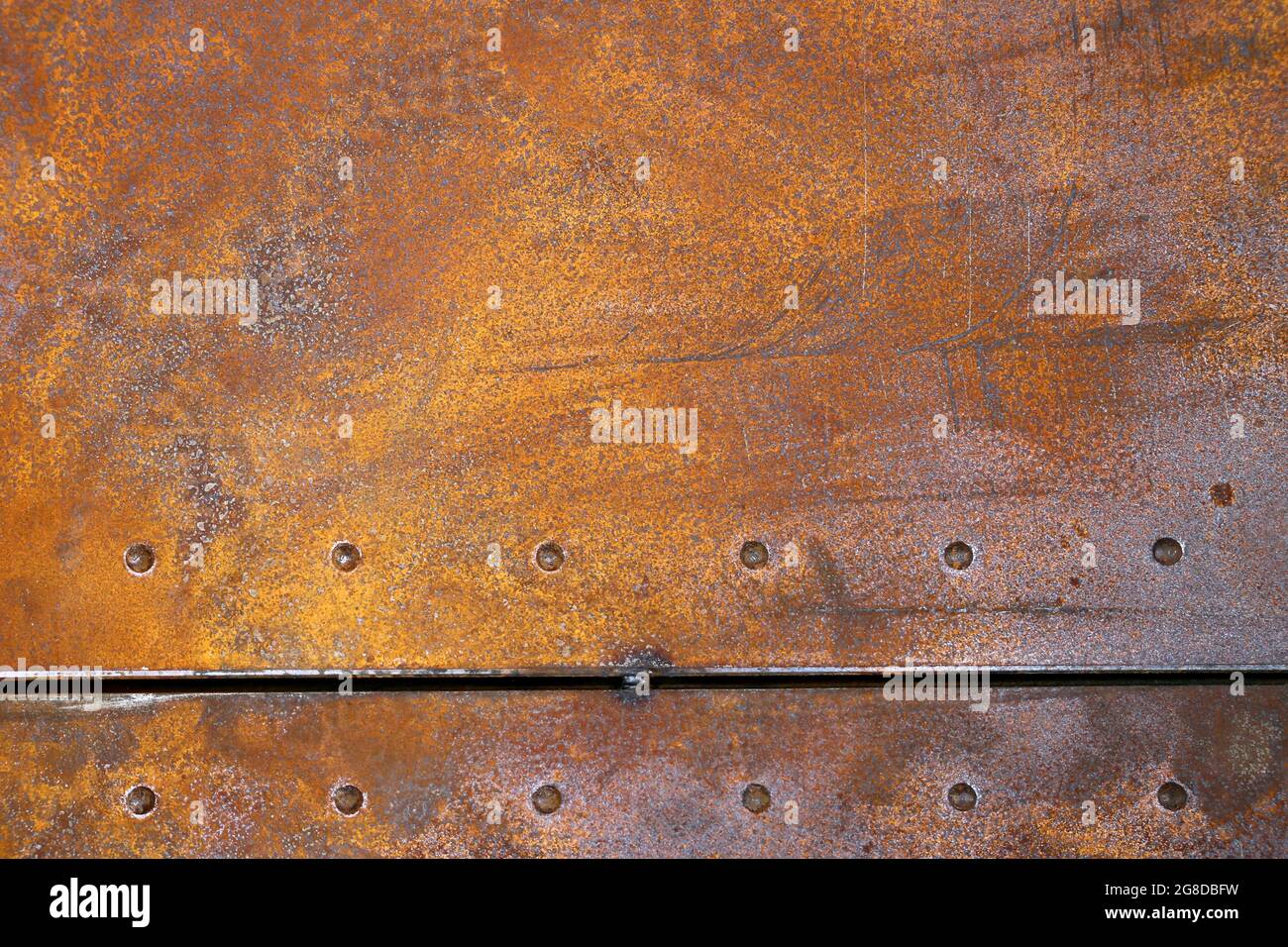 rusty iron texture. Rustic iron plate with rivets Stock Photo - Alamy