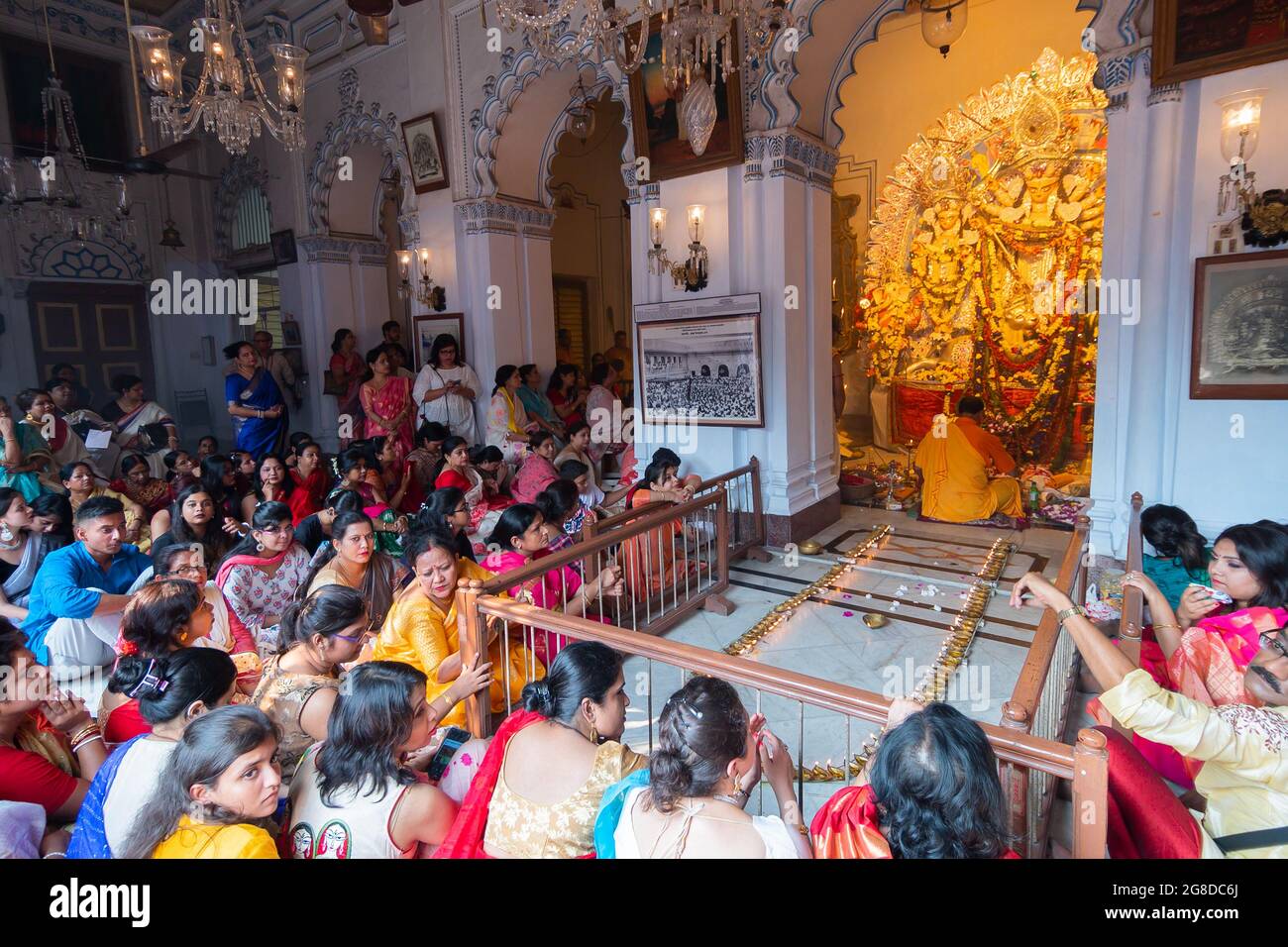 Kolkata, West Bengal, India - 6th October 2019 : 108 lamps are lit ...