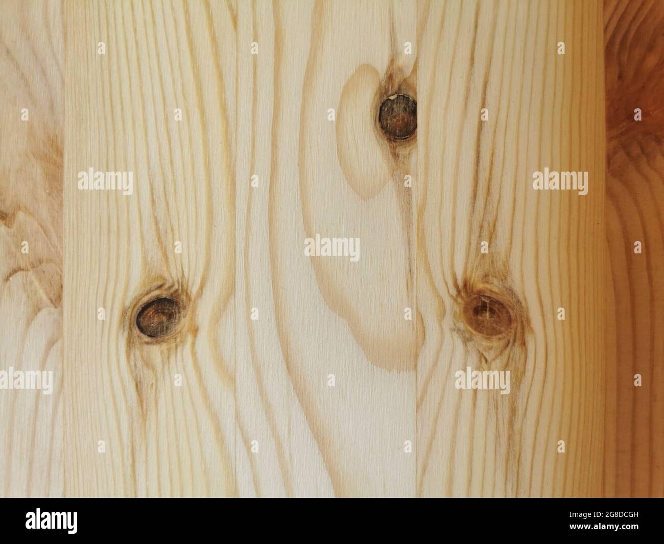 Texture of spruce wood planks with dark spots Stock Photo - Alamy