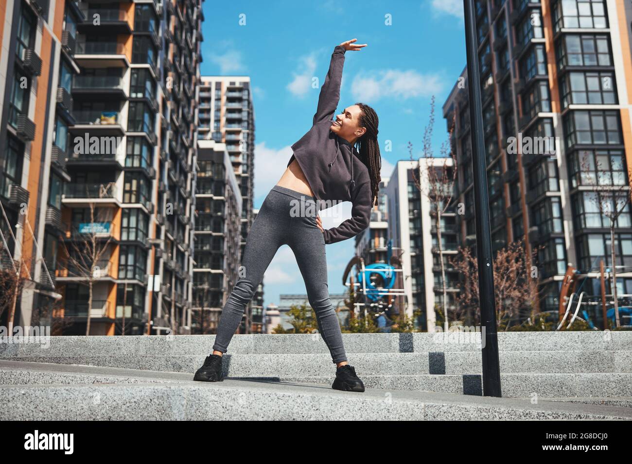 Side bend exercise hi-res stock photography and images - Alamy