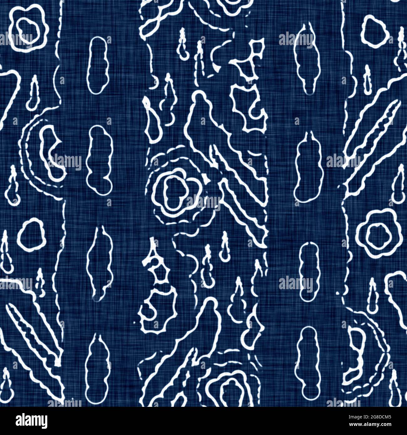 Acid wash blue jean effect texture with decorative linen mottled ...