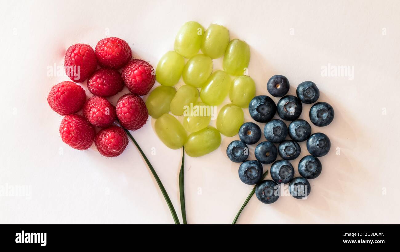 balloon made from raspberry, grapes and blueberries, vitamins for ...