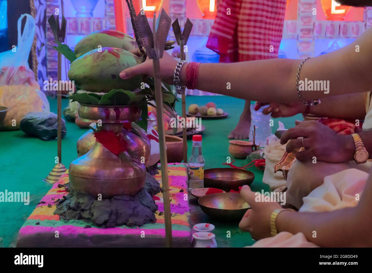 Puja coconuts hi-res stock photography and images - Alamy