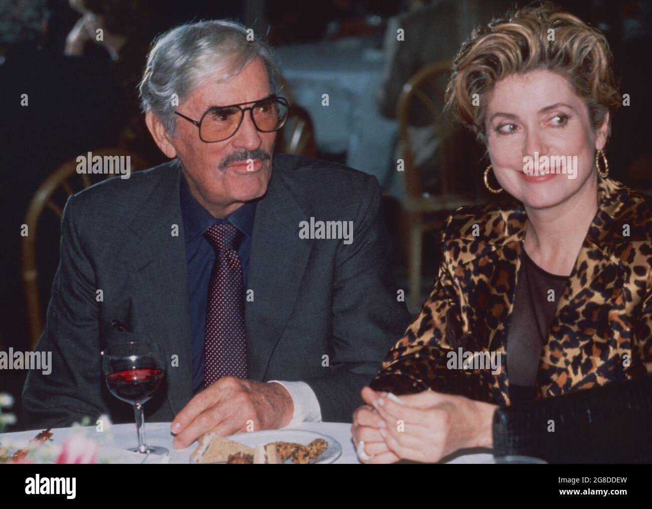 Los Angeles.CA.USA. LIBRARY. Catherine Deneuve and Gregory Peck at an ...