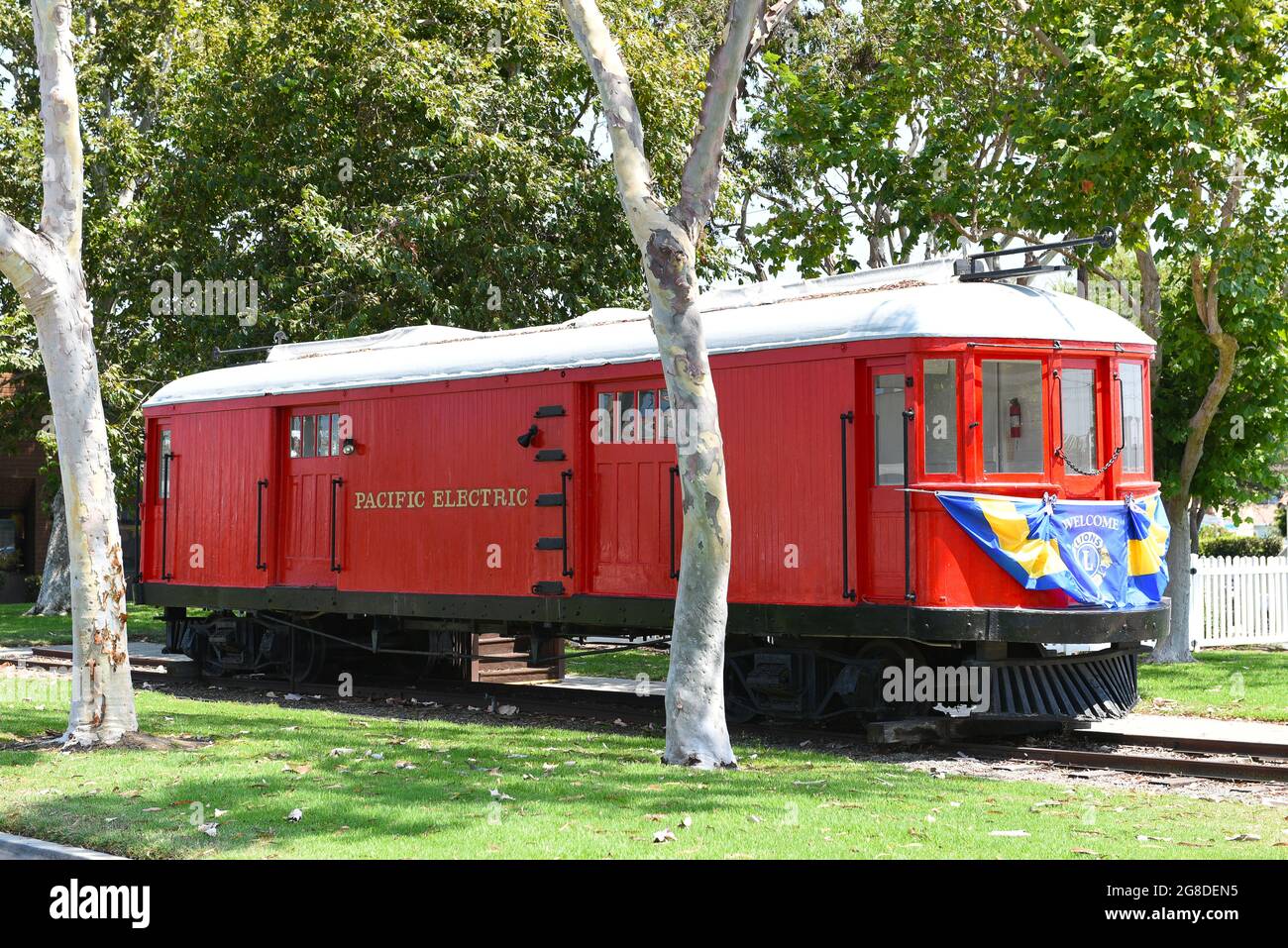 SEAL BEACH, CALIFORNIA - 16 jul 2021: Pacific Electric Red Car Museum ...