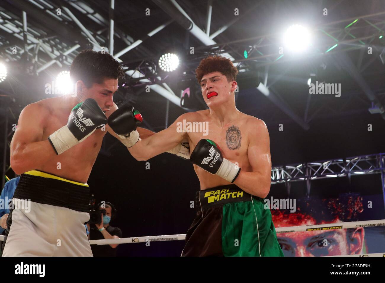 Non Exclusive: KYIV, UKRAINE - JULY 17, 2021 - Ukrainian boxer Vasyl ...