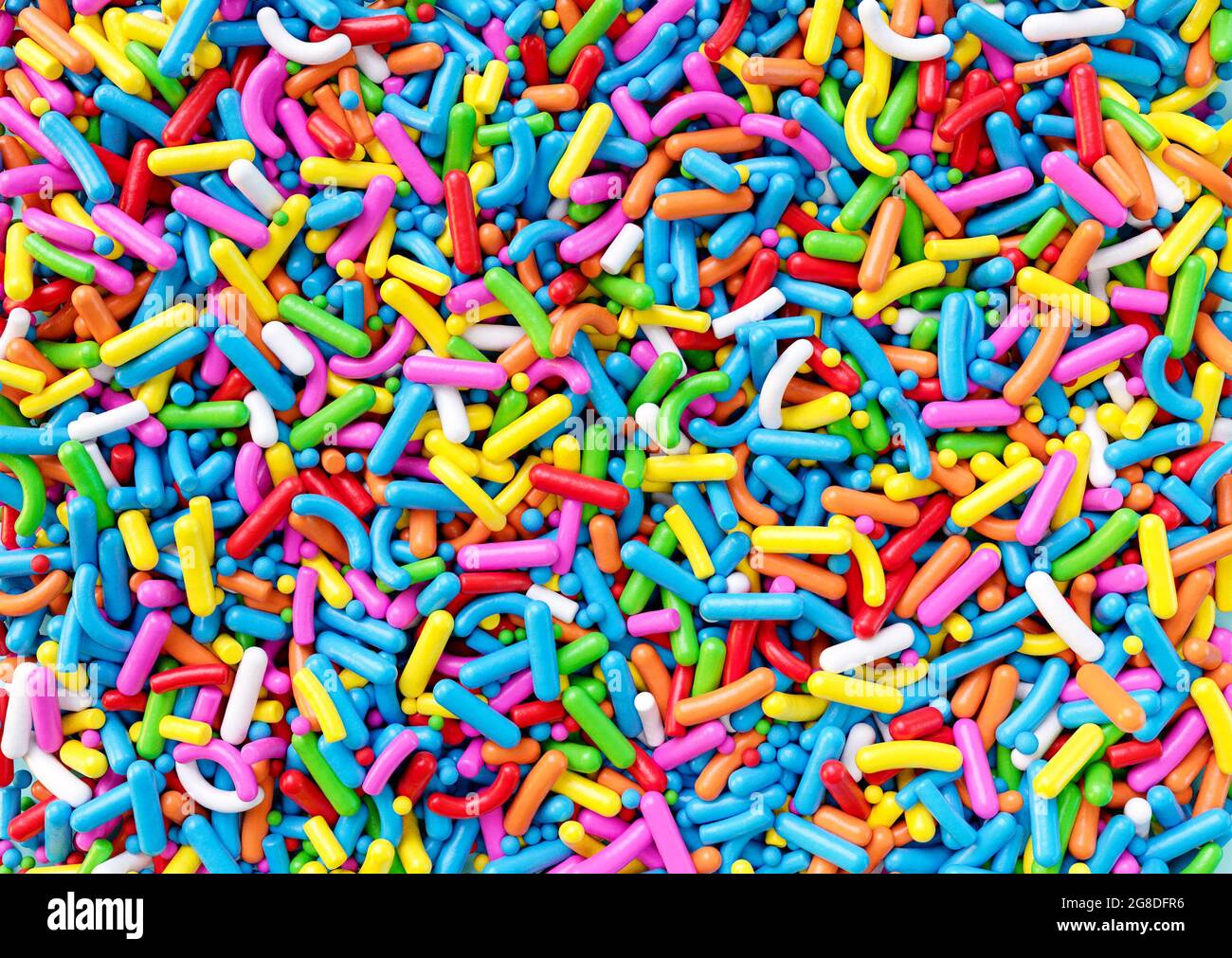 3d rendering of colorful background of sugar sprinkles, a decoration ...