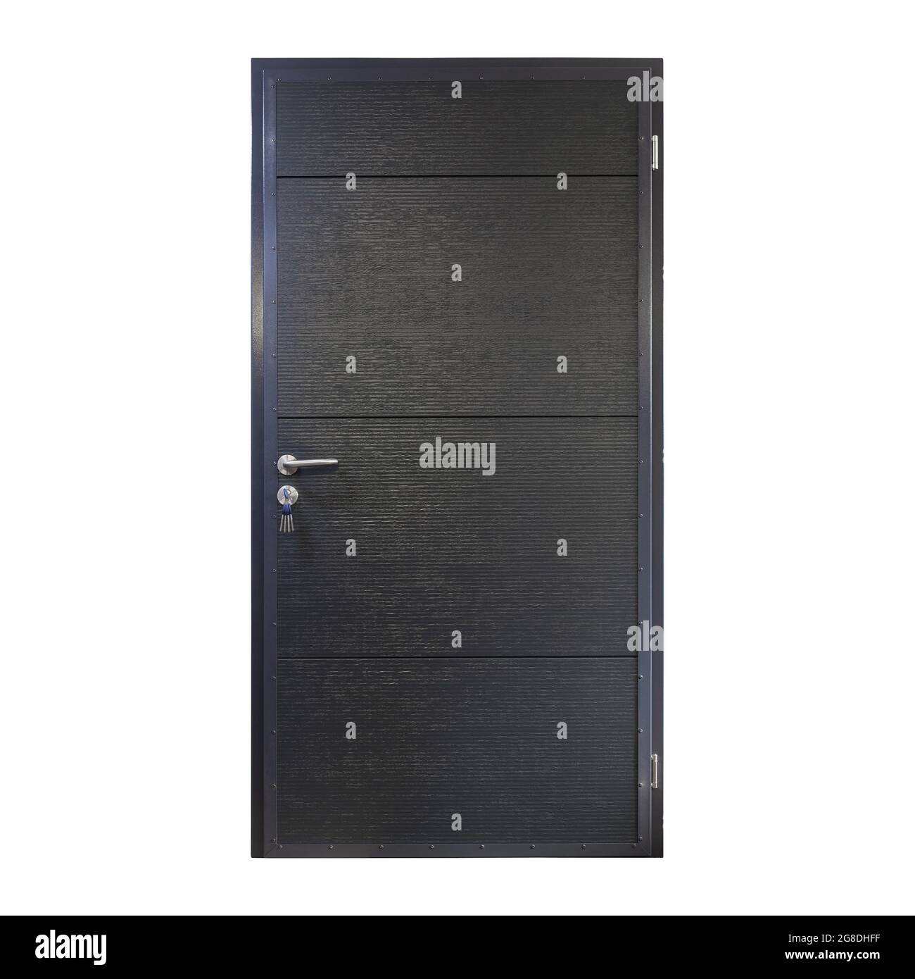 Keyhole on metal texture background Cut Out Stock Images & Pictures - Alamy