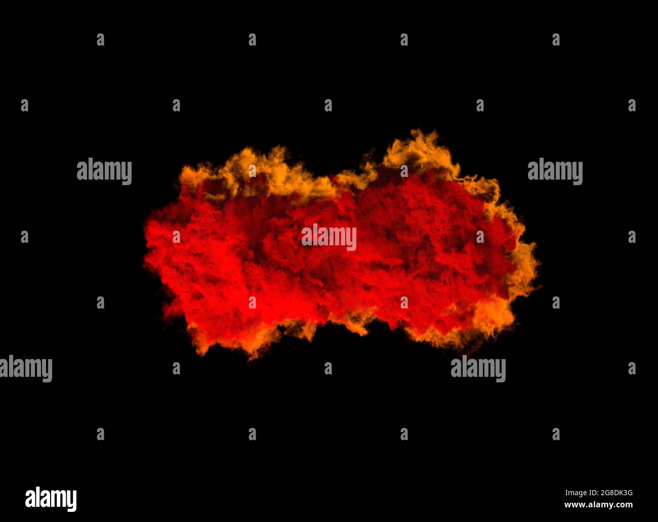 single huge red cloud on black isolated, nature 3D illustration Stock ...