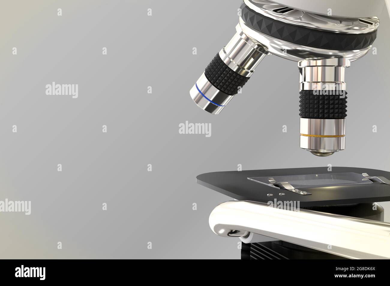chemistry discovery concept, object 3D illustration - lab hi-tech ...