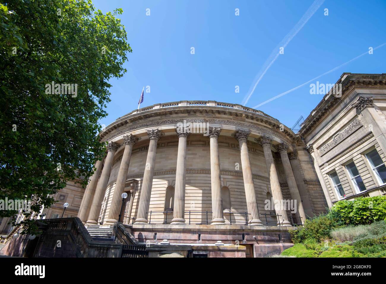 Liverpool heritage sites. Library in Cultural Quarter Stock Photo - Alamy