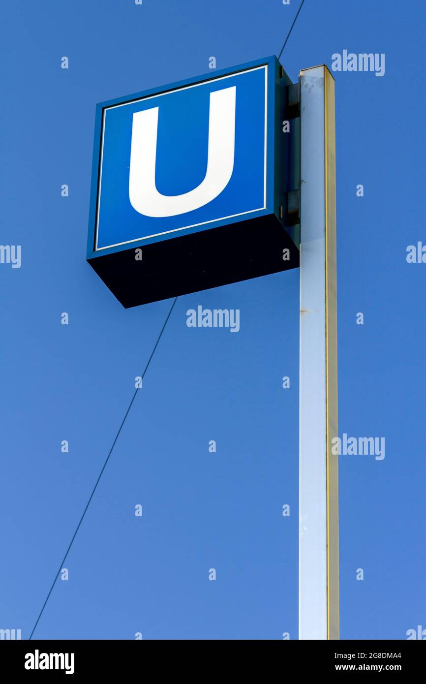 Public transport sign of the U-Bahn in Munich, Germany Stock Photo - Alamy