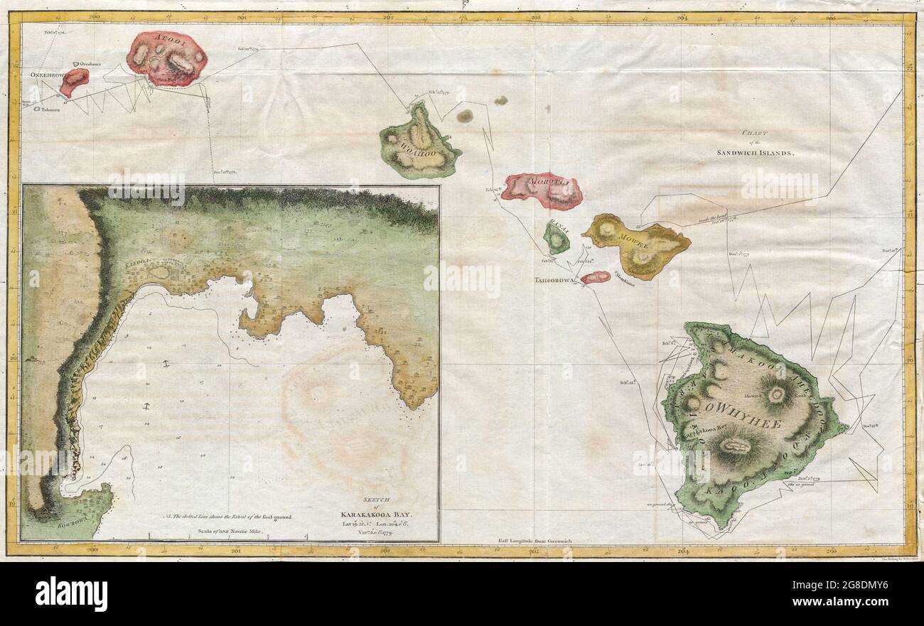 Sandwich islands map hi-res stock photography and images - Alamy