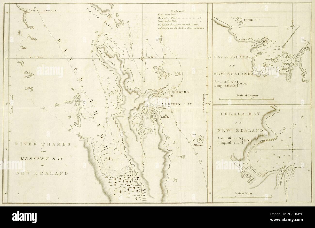 James cook map hi-res stock photography and images - Alamy