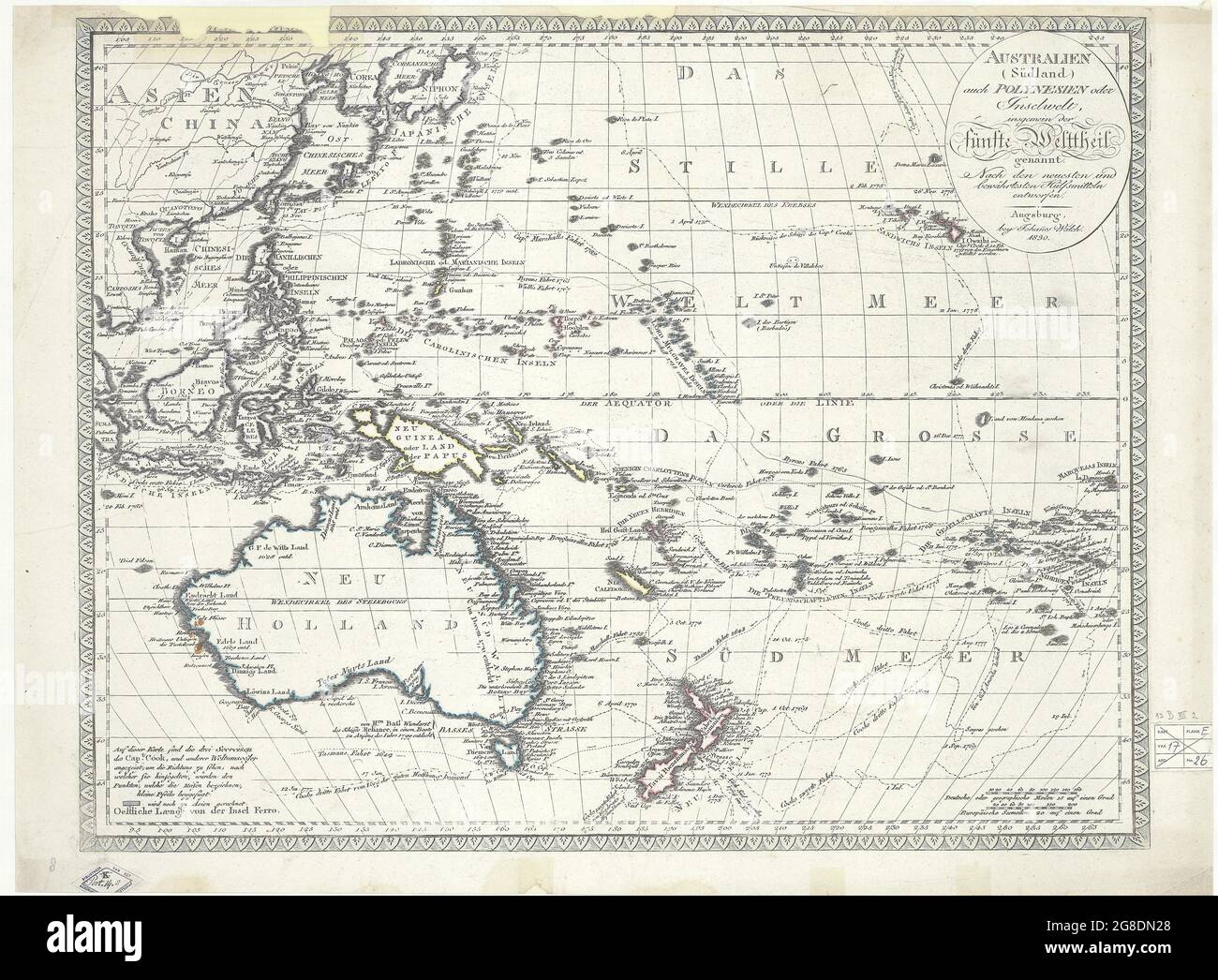 James cook map hi-res stock photography and images - Alamy