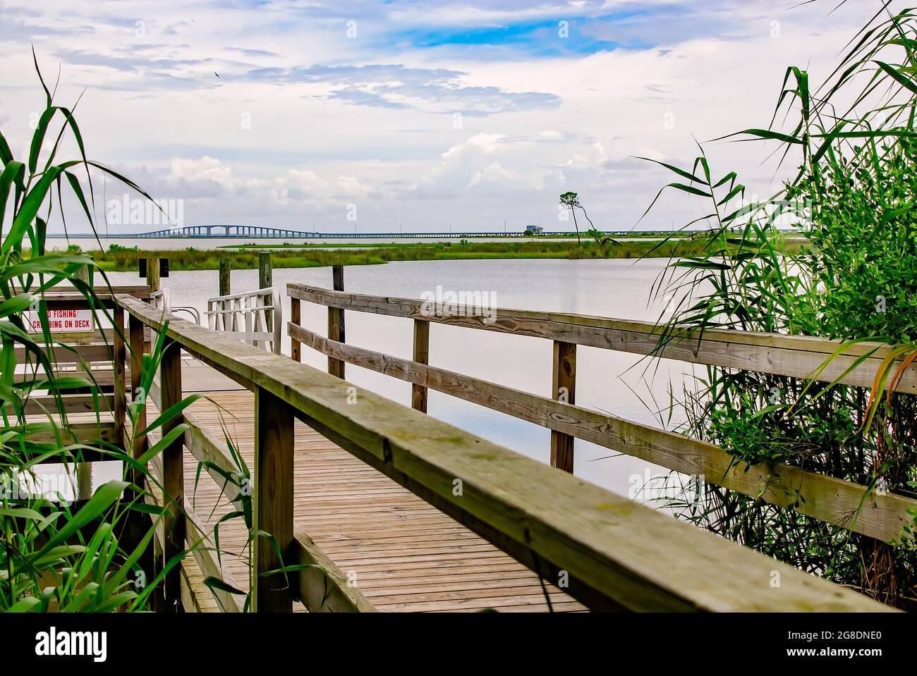 The Dauphin Island Bridge is pictured from Blue Heron Park, July 7 ...