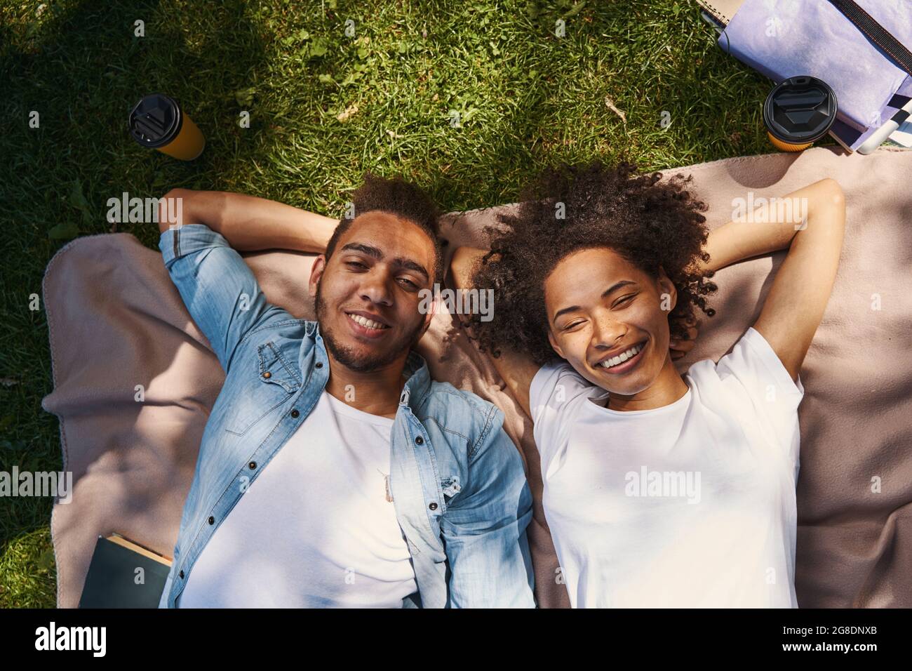 Lovely couple finding quiet place to spend the afternoon Stock Photo ...