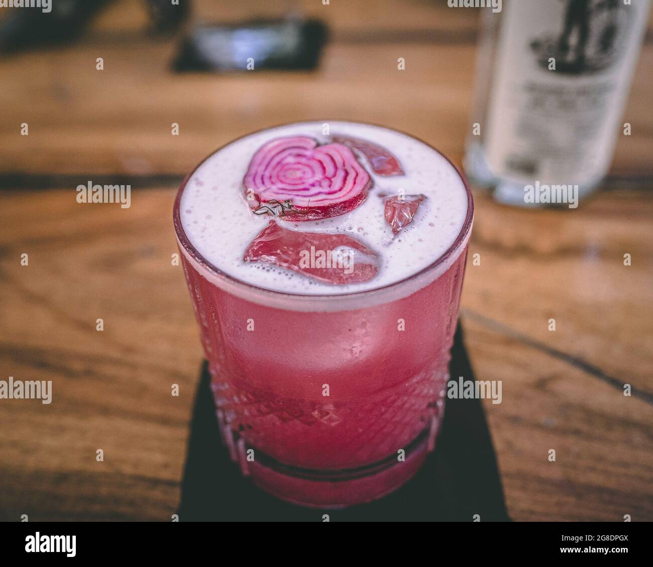 Pink cocktail in close hi-res stock photography and images - Alamy