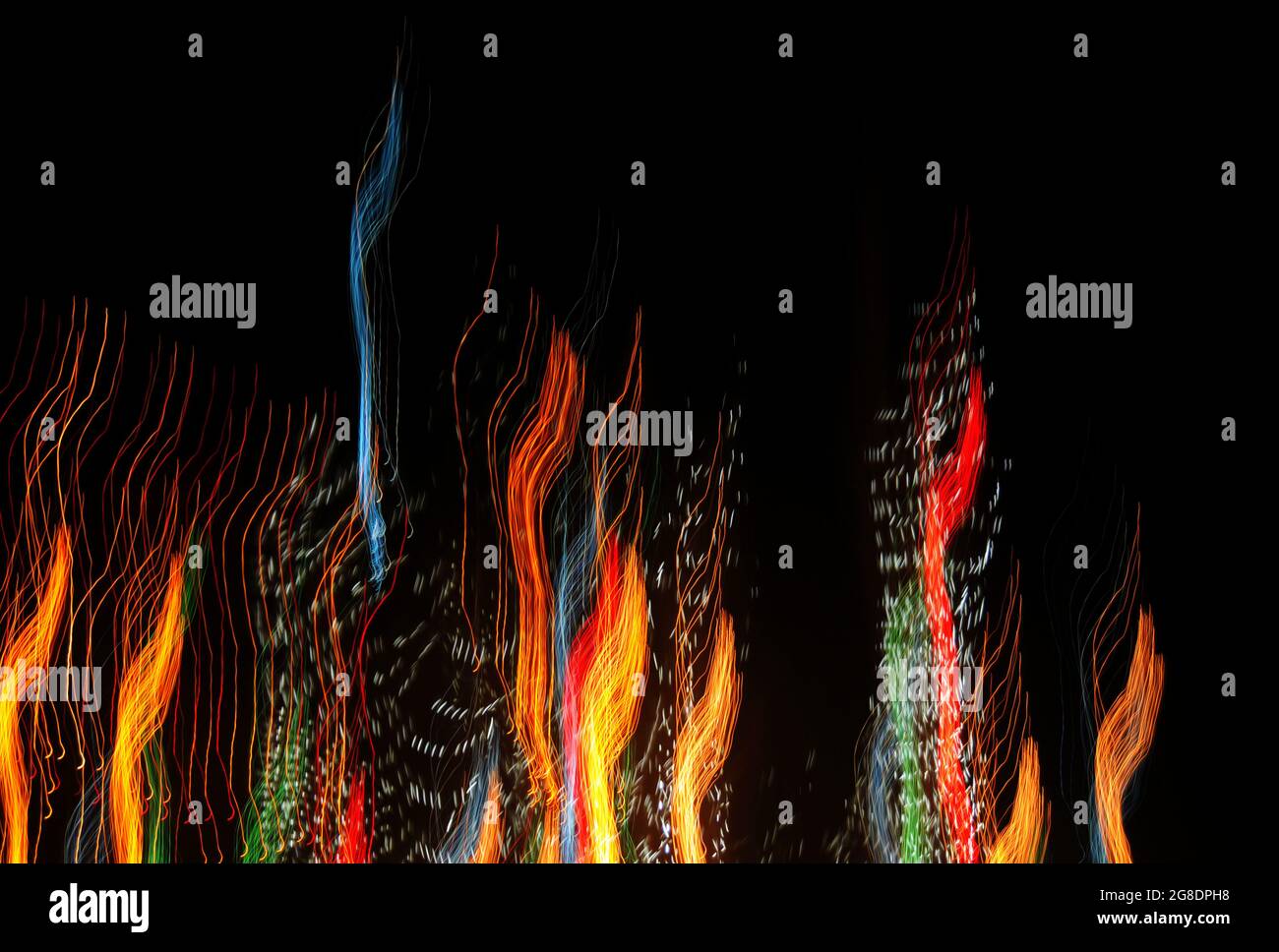 Beautiful shot of colorful lines on a black background for wallpapers ...