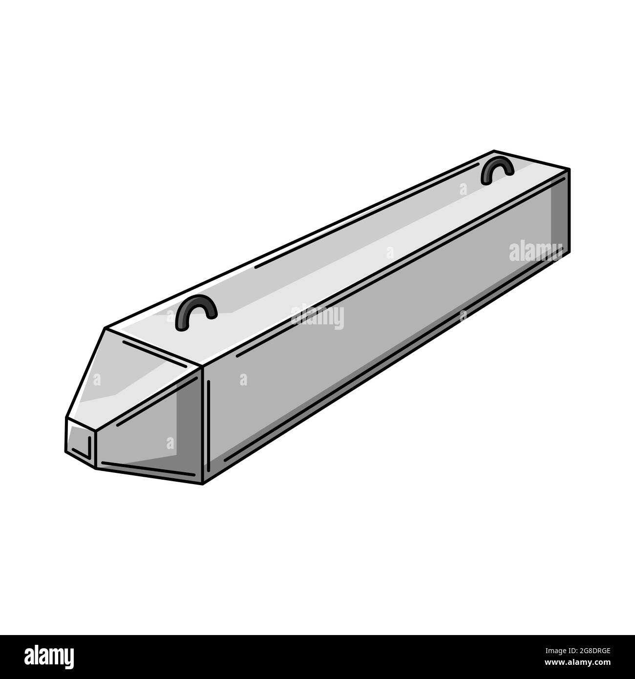 Illustration of concrete pile. Housing construction item. Industrial ...
