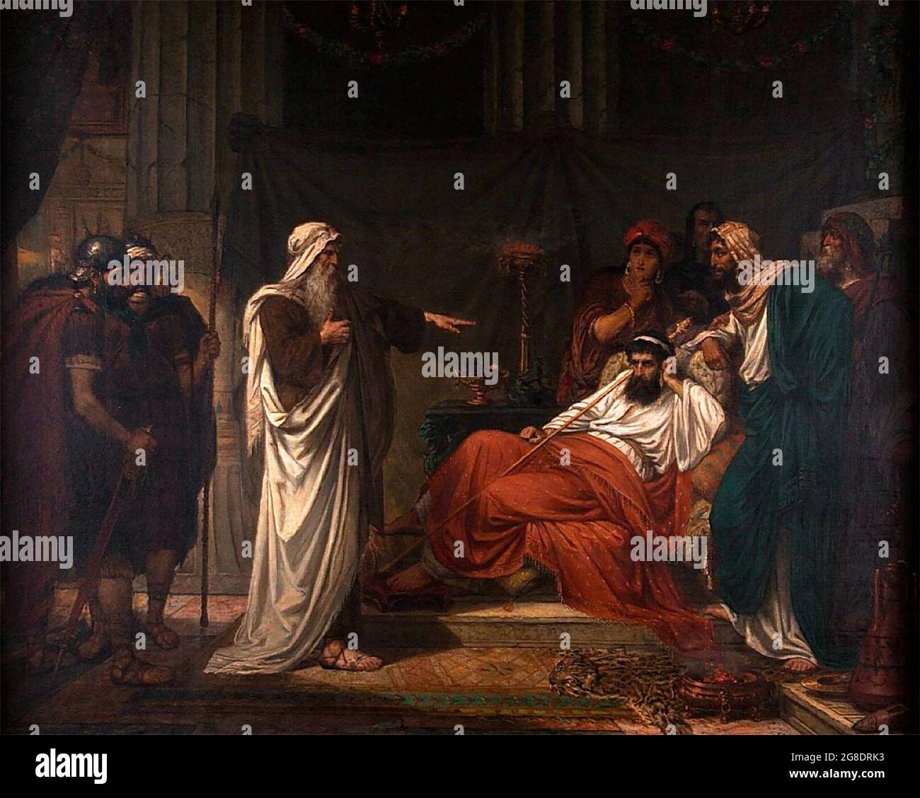 The Prophet Nathan rebukes King David - Eugene Siberdt Stock Photo - Alamy