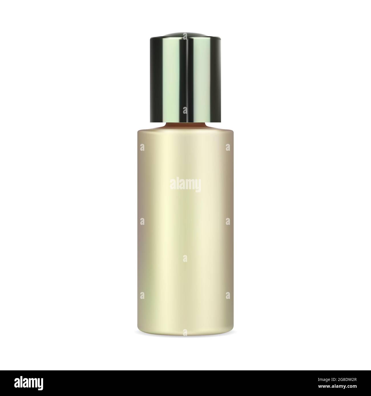 Water make up remover bottle, gold plastic container. Collagen serum ...