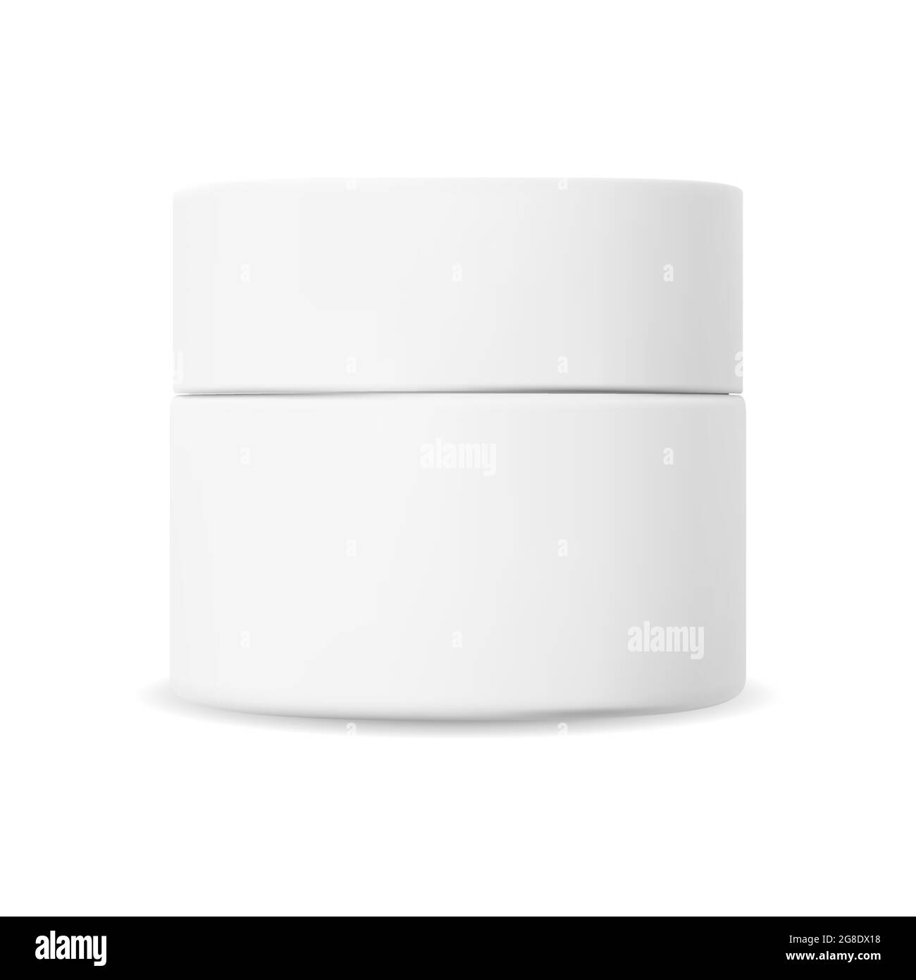 White cosmetic cream jar. Plastic creme container mockup. Beauty gel ...