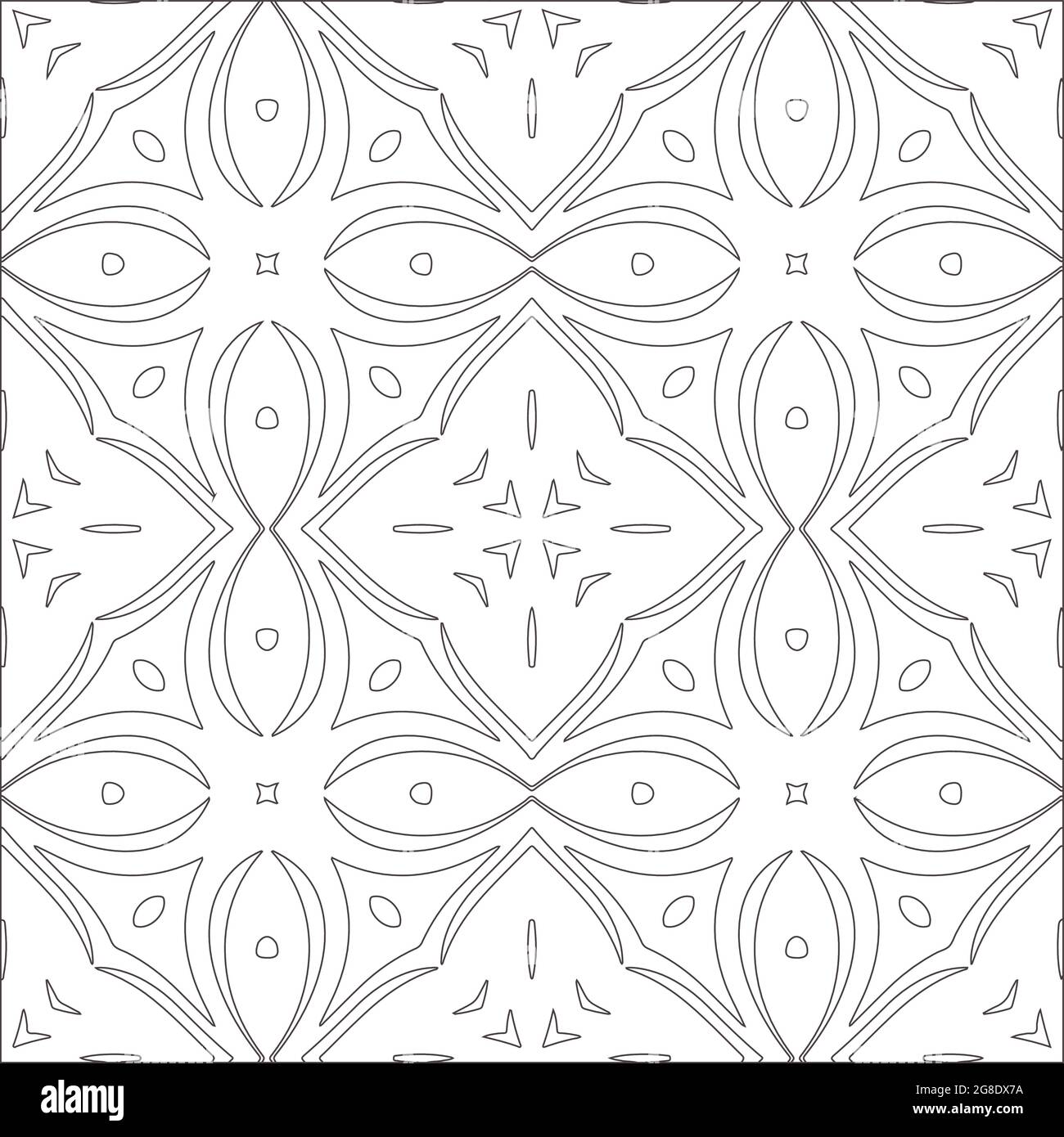 Vector geometric pattern. Black and white pattern Stock Vector Image ...