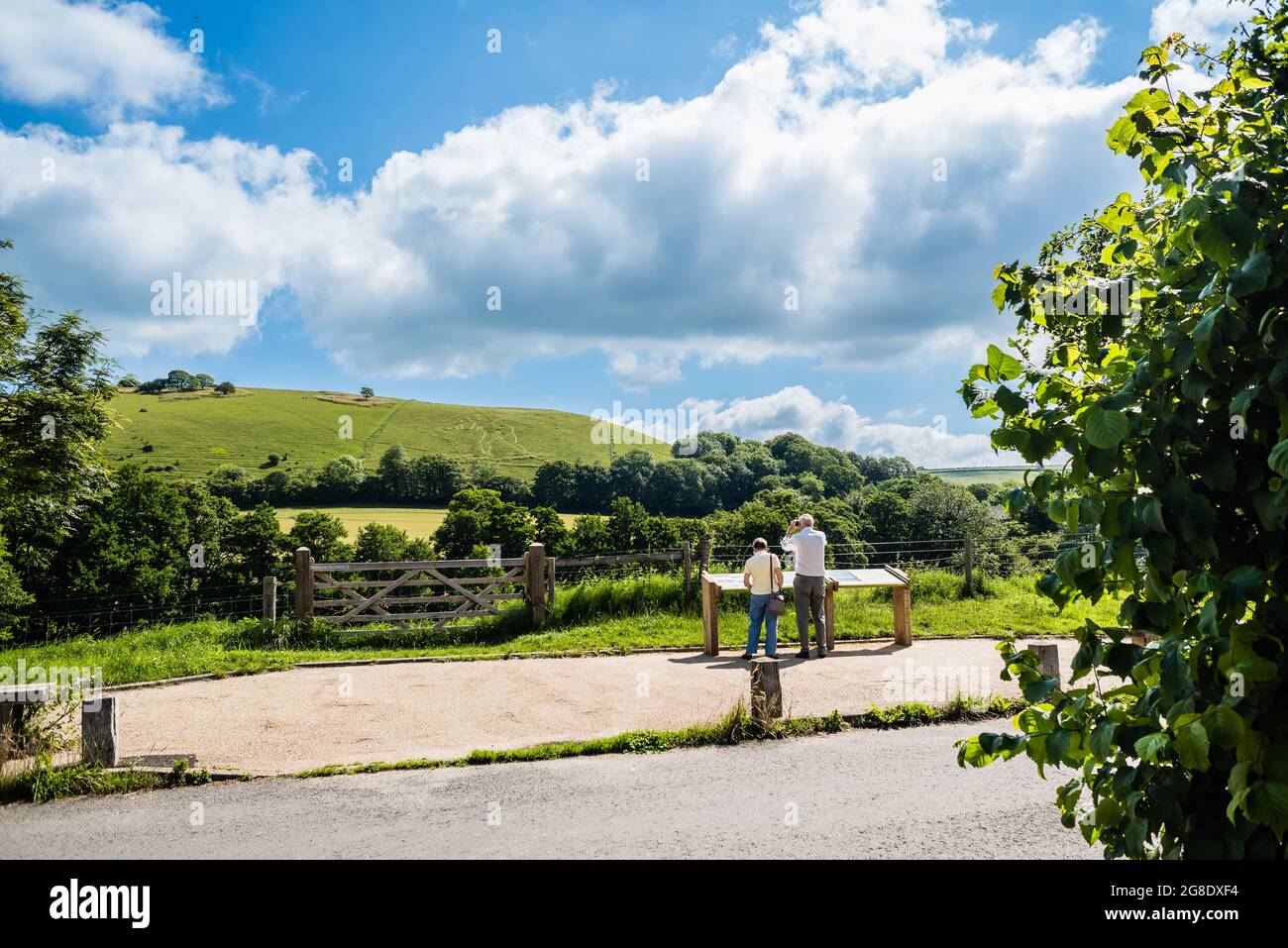 Photographing the Cerne Giant Stock Photo - Alamy