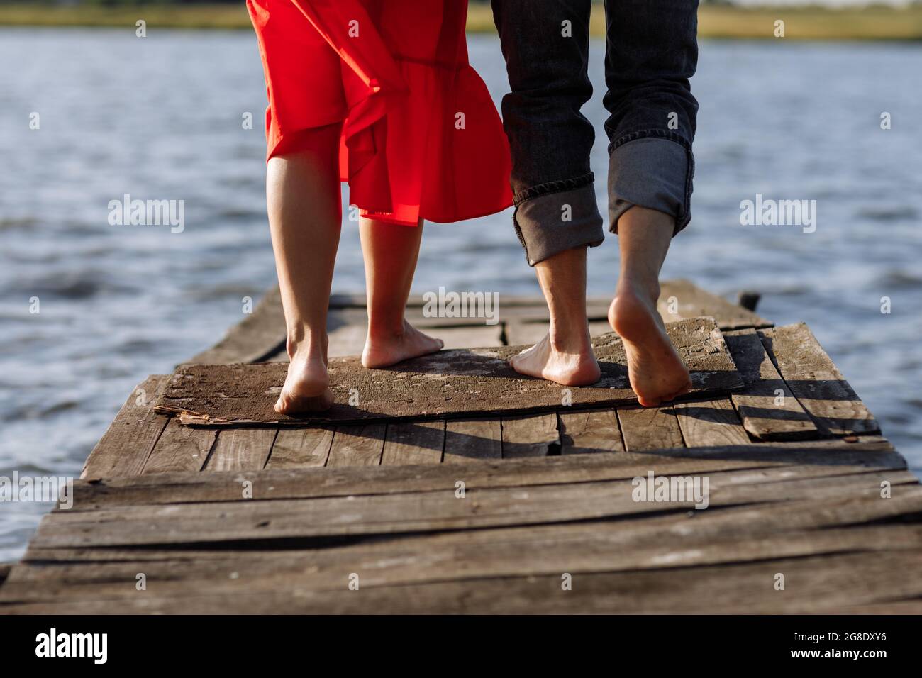 Female standing feet together hands hi-res stock photography and images ...